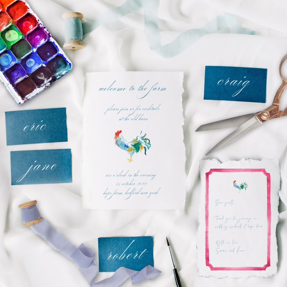 Custom Stationery and Menus– Hudson's Lilly